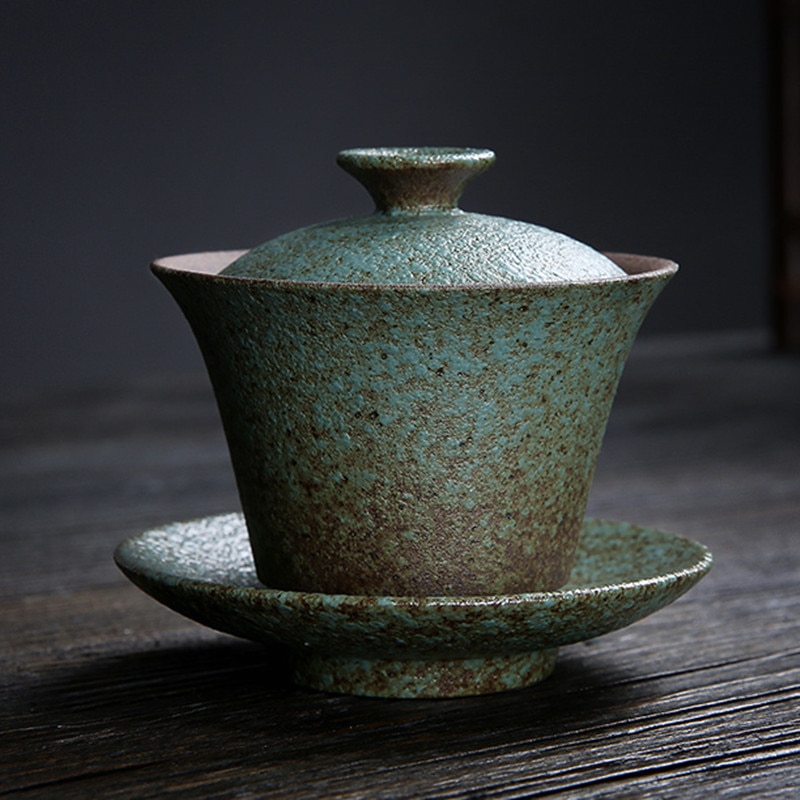 Ceramic Coarse Pottery Gaiwan 130ml Japanese Retro... – Grandado
