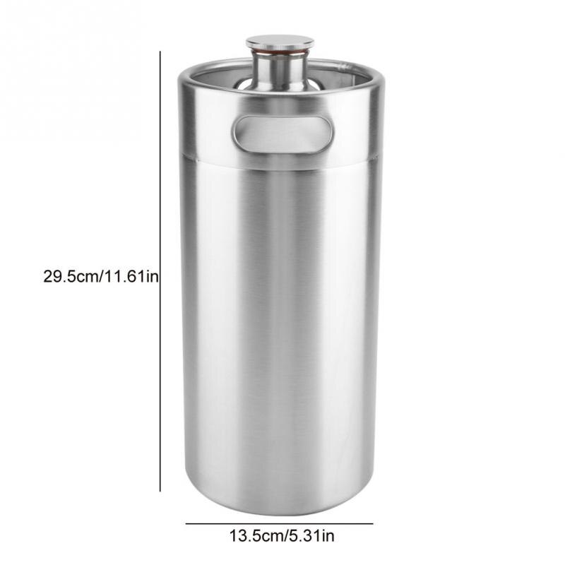 2L/3.6L/5L Barrel Beer Growler Mini Keg Stainless ... – Grandado