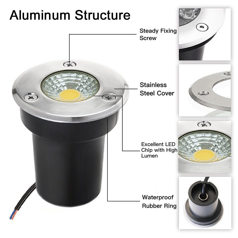 Landscape Lights 3W LED COB Lights 12V Ground Ligh... – Vicedeal