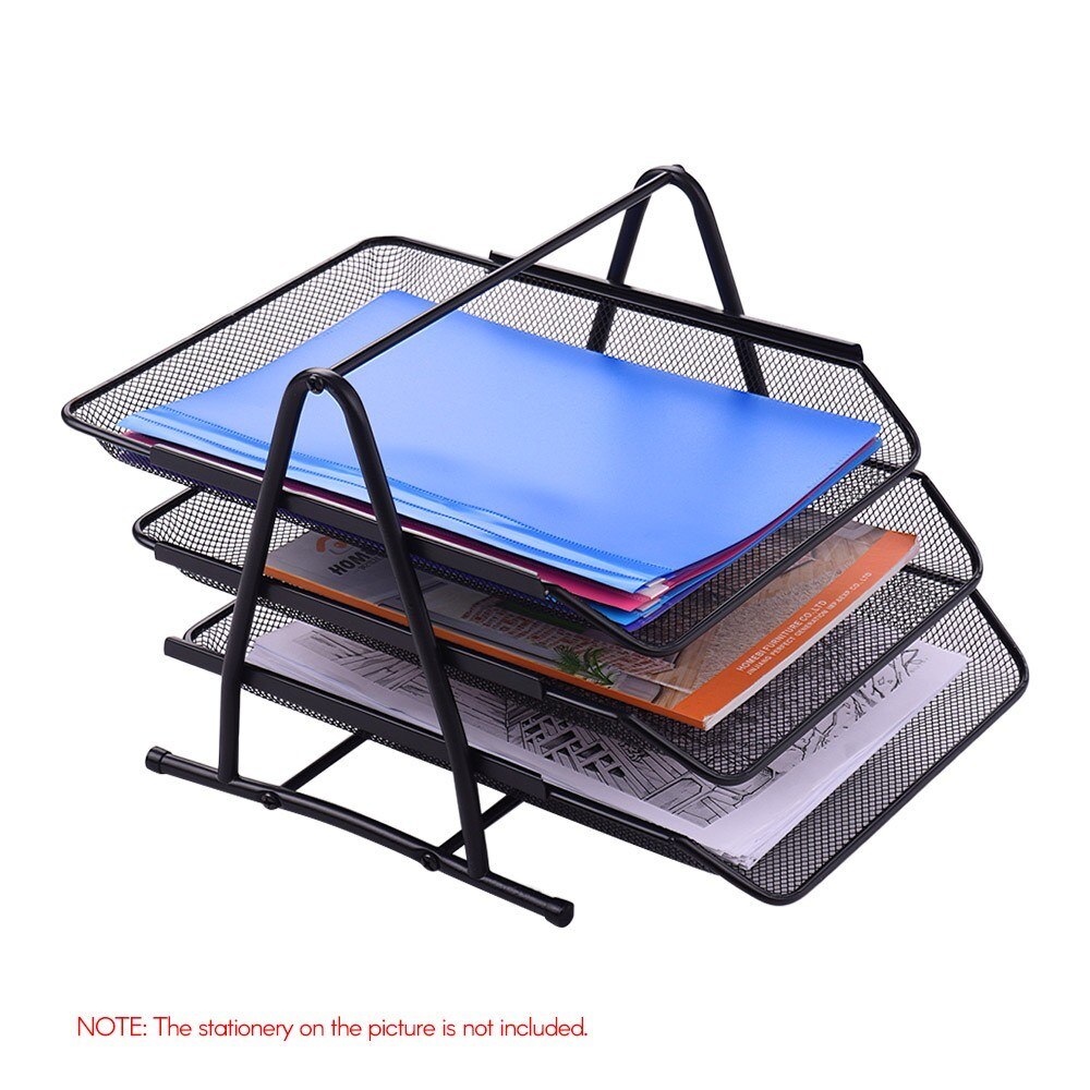 3-Tier Metal Mesh File Document Letter Paper Tray ... – Grandado