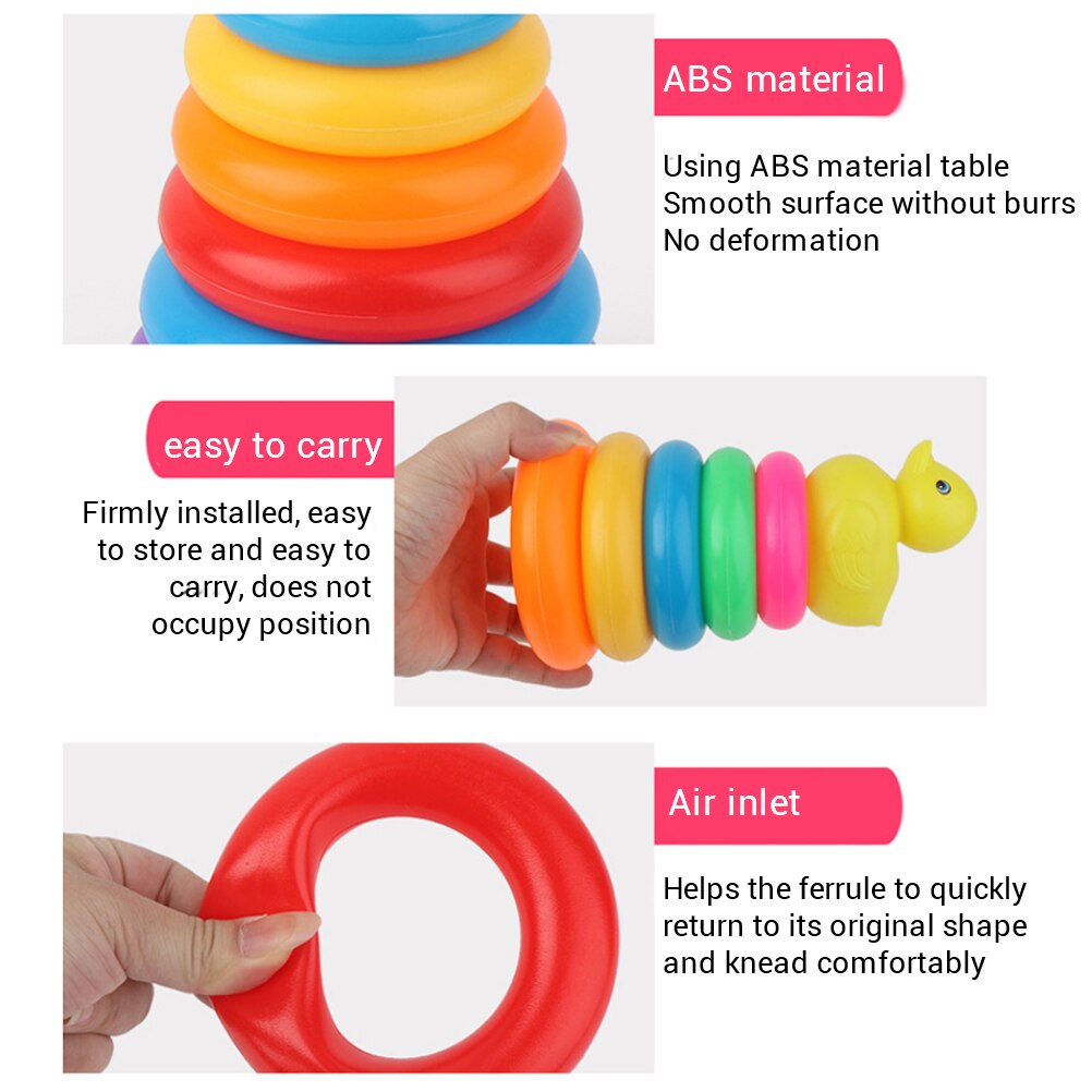 Baby Bath Floating Toy Cartoon Stackable Rings Bat... – Grandado