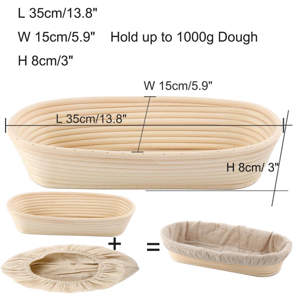 14" Pack 2 Bread Proofing Basket Bannetons Proving... – Vicedeal