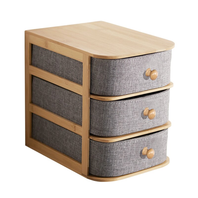 Multi Layer Drawer Bamboo Storage Box Desktop Cosm... – Grandado