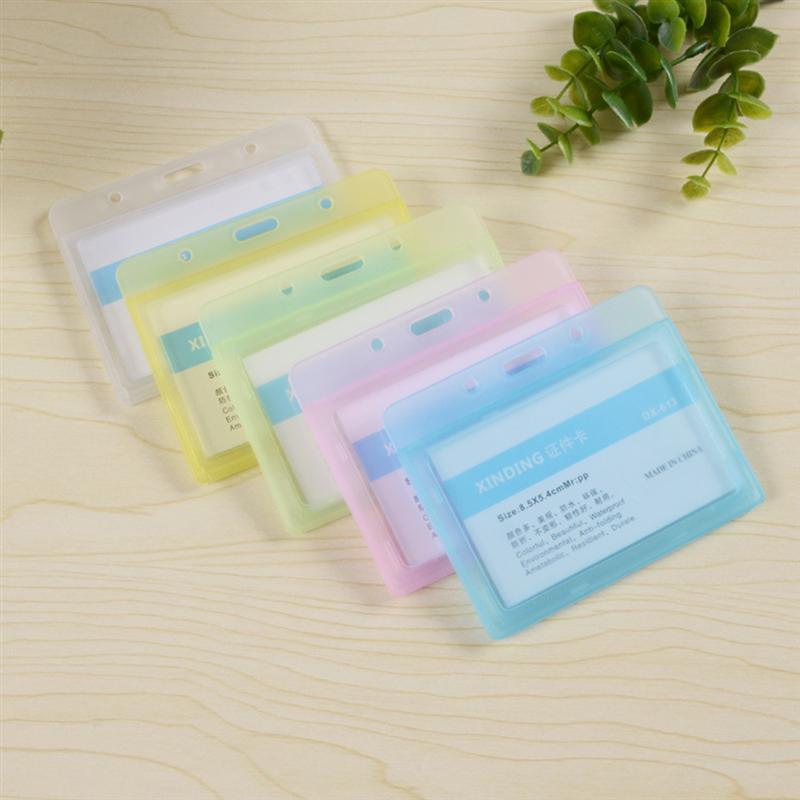 5Pcs Horizontal ID Holder Frosted Color Hard Plast... – Vicedeal