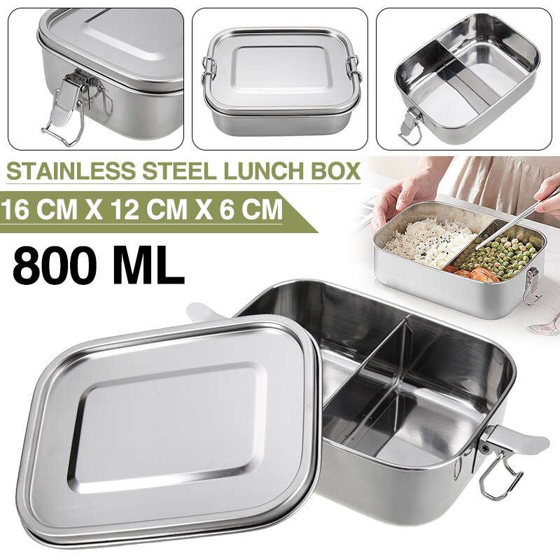 Rvs Lunchbox Metalen Lekvrije Bento Box Voor Het O... – Vicedeal