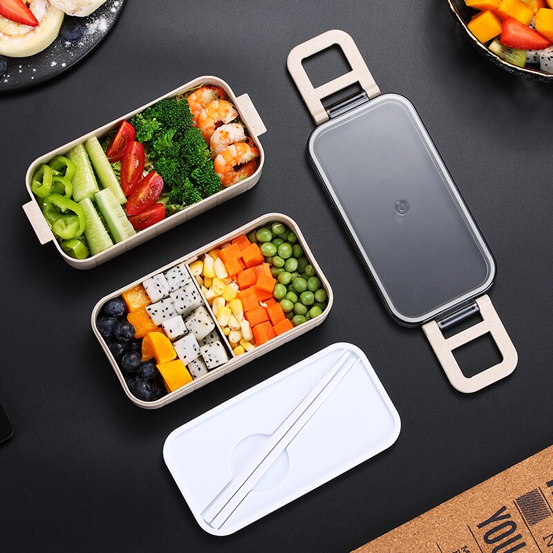 Microwave Bento Box Wheat Straw Child Lunch Box Ja... – Vicedeal