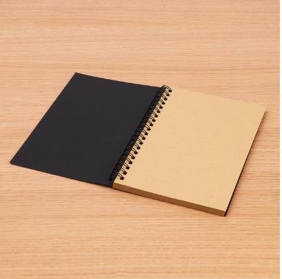 Journal kraft sort papir spole notesbog skitsebog ... – Grandado