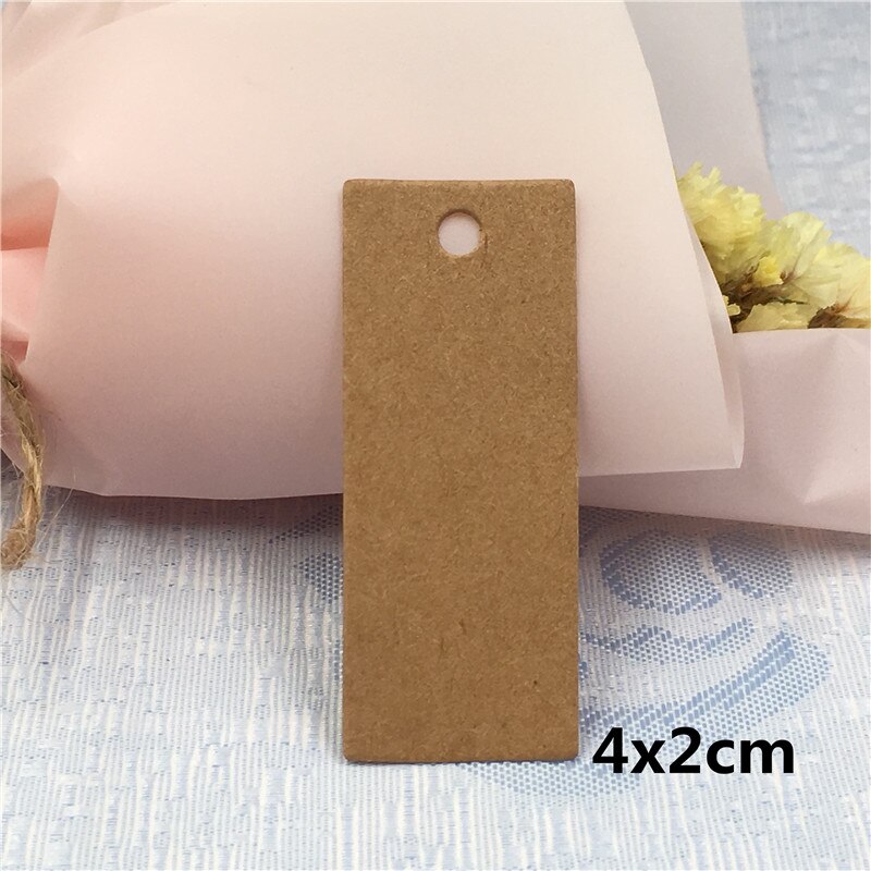50 stks/partij Kraft Karton 4X2 cm Lege Tags Voor ... – Grandado