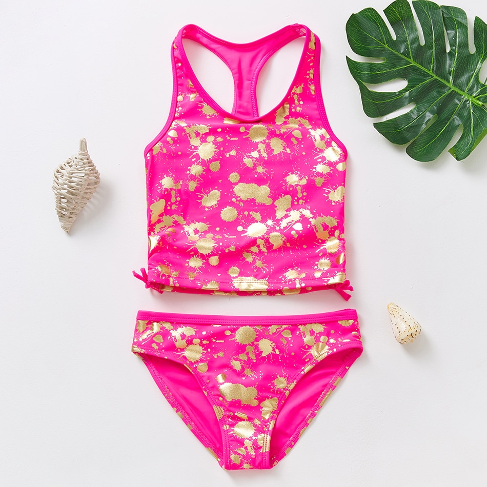 3-12Years Girls Tankini Swimsuit Suits 2022 TWO-PI... – Grandado