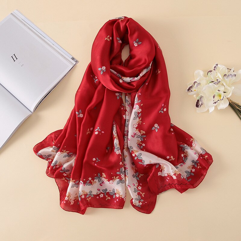 luxury brand women's scarf lady silk scarves print... – Vicedeal