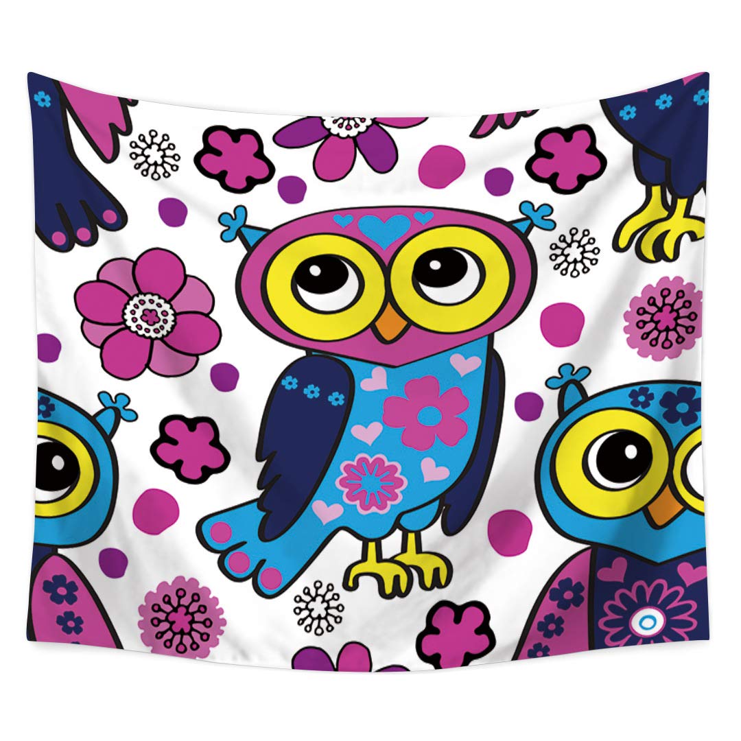 Cartoon Eule Tapisserie Mädchen Jungen Zimmer Deko... – Vicedeal