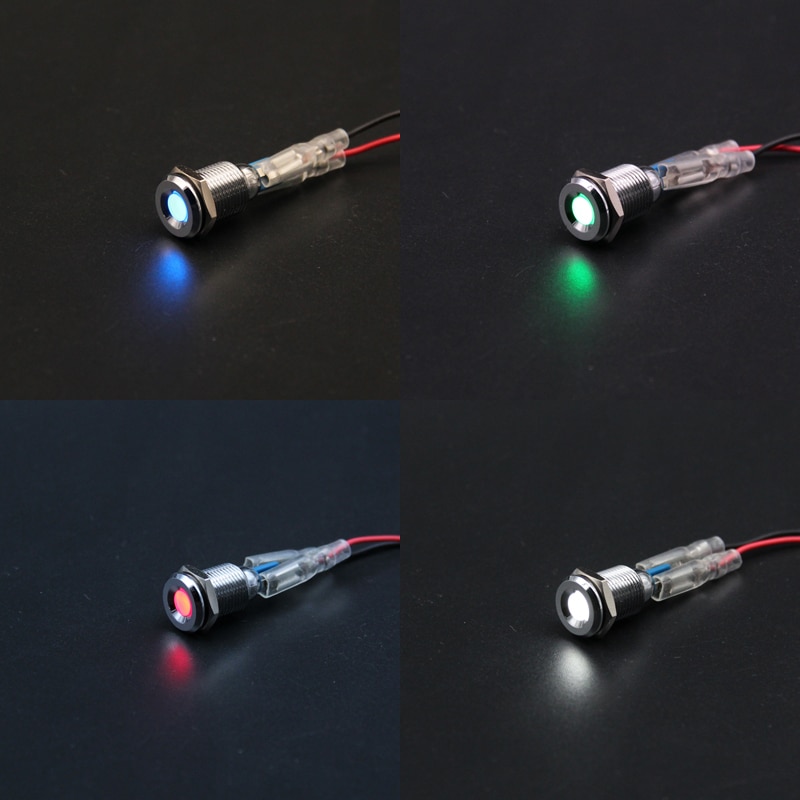 1pc 10mm Waterproof Metal Circular Indicator LED L... – Grandado