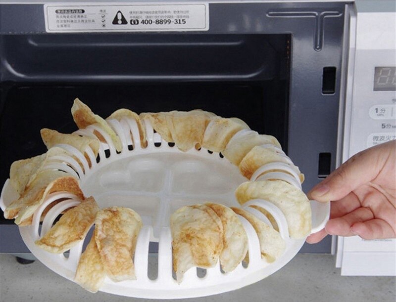 1pcs Microwave Oven Baked Potato Chips Roaster Pot... – Vicedeal