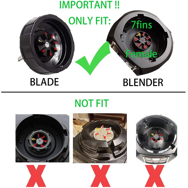 7 Fins Blender Replacement Bottom Blade for Ninja ... – Vicedeal