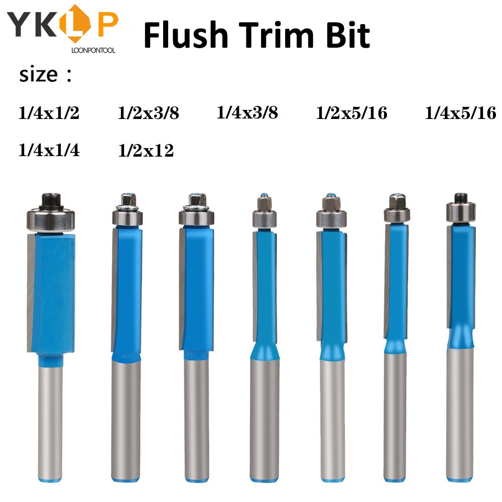 Trimming Router Bit Set 1/2" 1/4" Shank Carpentry ... – Vicedeal