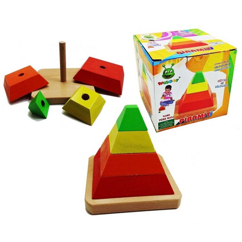 Woodoy Wooden Pyramid Toy KT-KR067 – Grandado