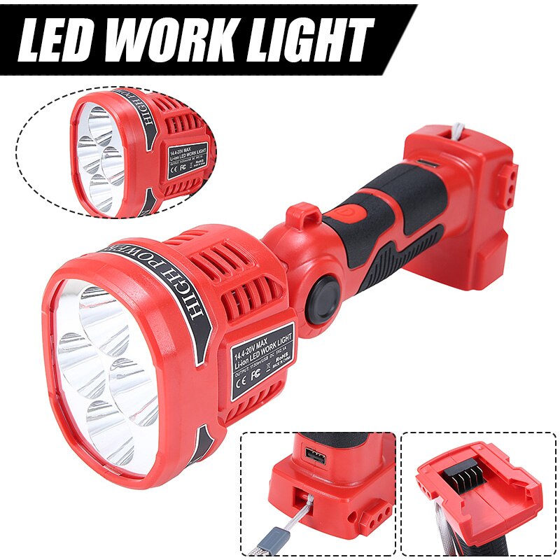 18V LED Flashlight Lamp Li-ion Battery Cordless Sp... – Vicedeal