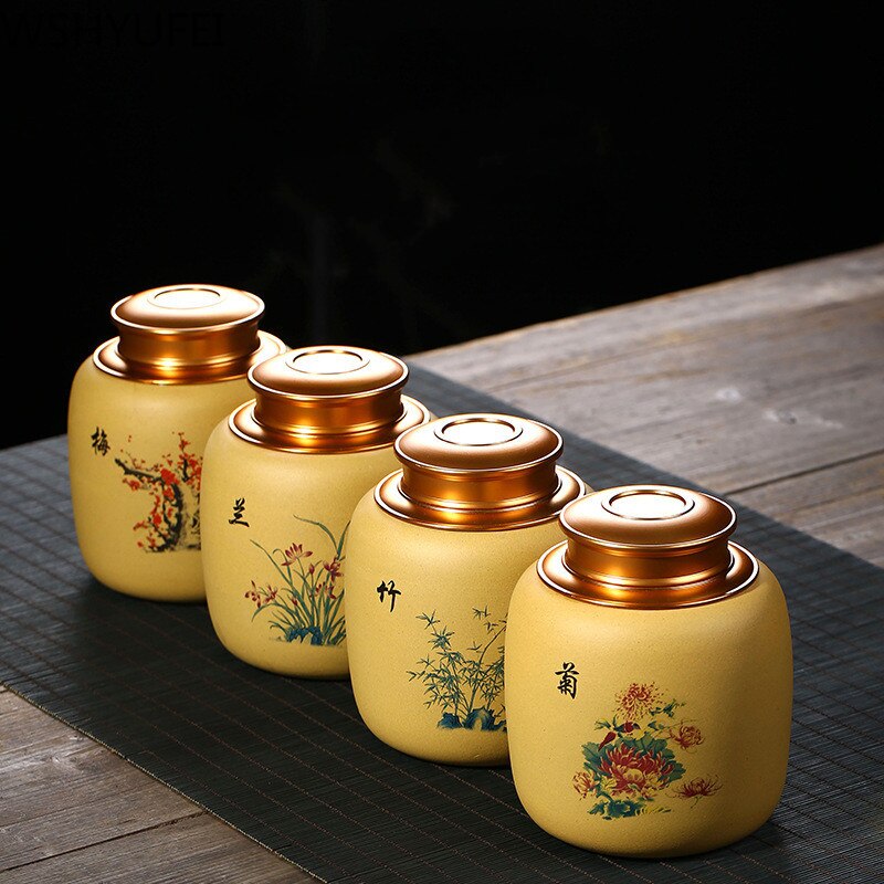 Large Purple Clay Tea Caddy Exquisite Candy storag... – Vicedeal