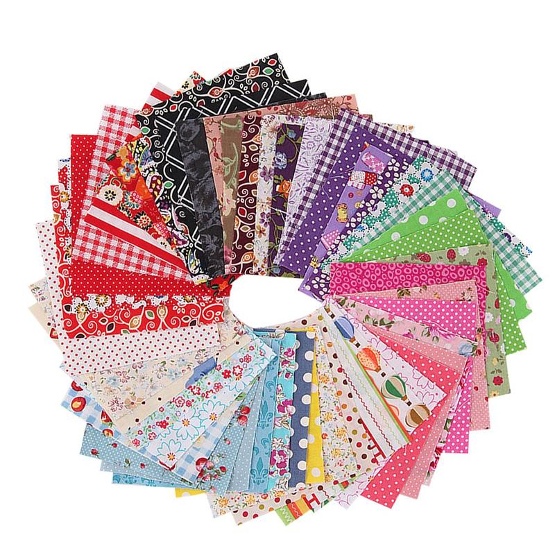 50 kinds of color patchwork fabric 10x10 cm used t... – Grandado