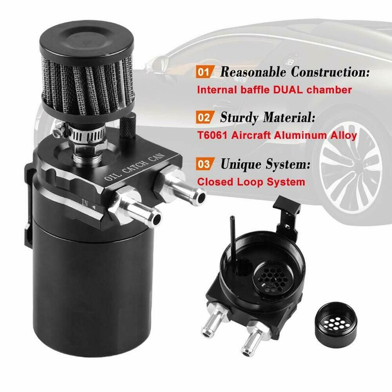 300ML Oil Catch Reservoir Breather Can Tank +Filte... – Grandado