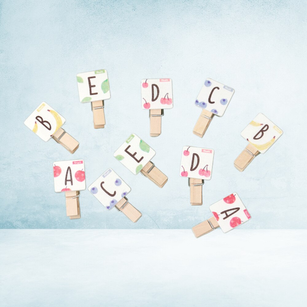 50PCS Mini Wooden Clips Alphabet Decorative Fruit ... – Vicedeal