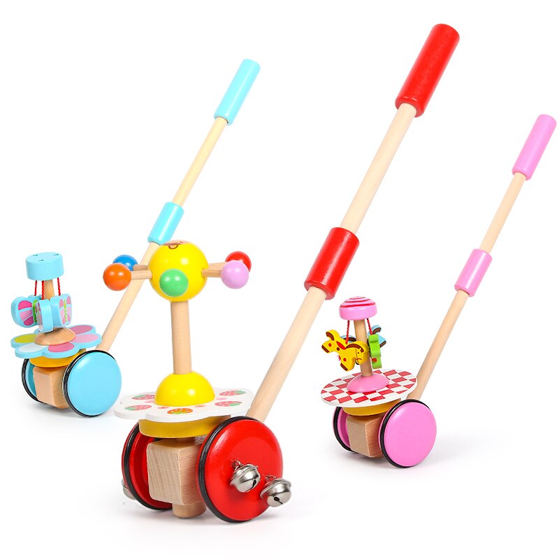 Young children wooden push music baby single pole ... – Vicedeal