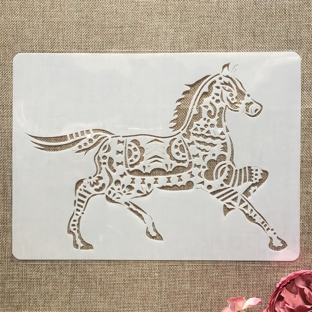 A4 29x21cm Hand Draw Horse Animals DIY Layering St... – Vicedeal