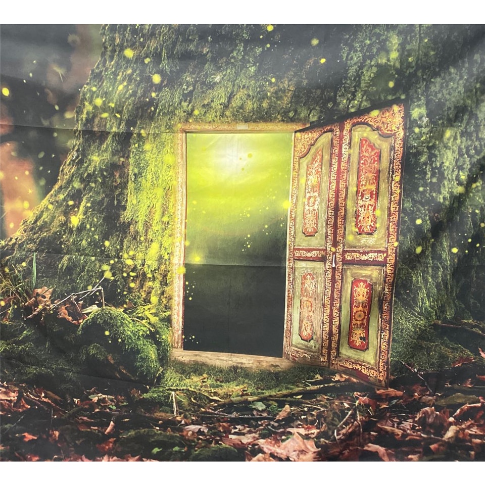 Mysterious Door Of Tree Tapestry Wall Hanging Psyc... – Grandado