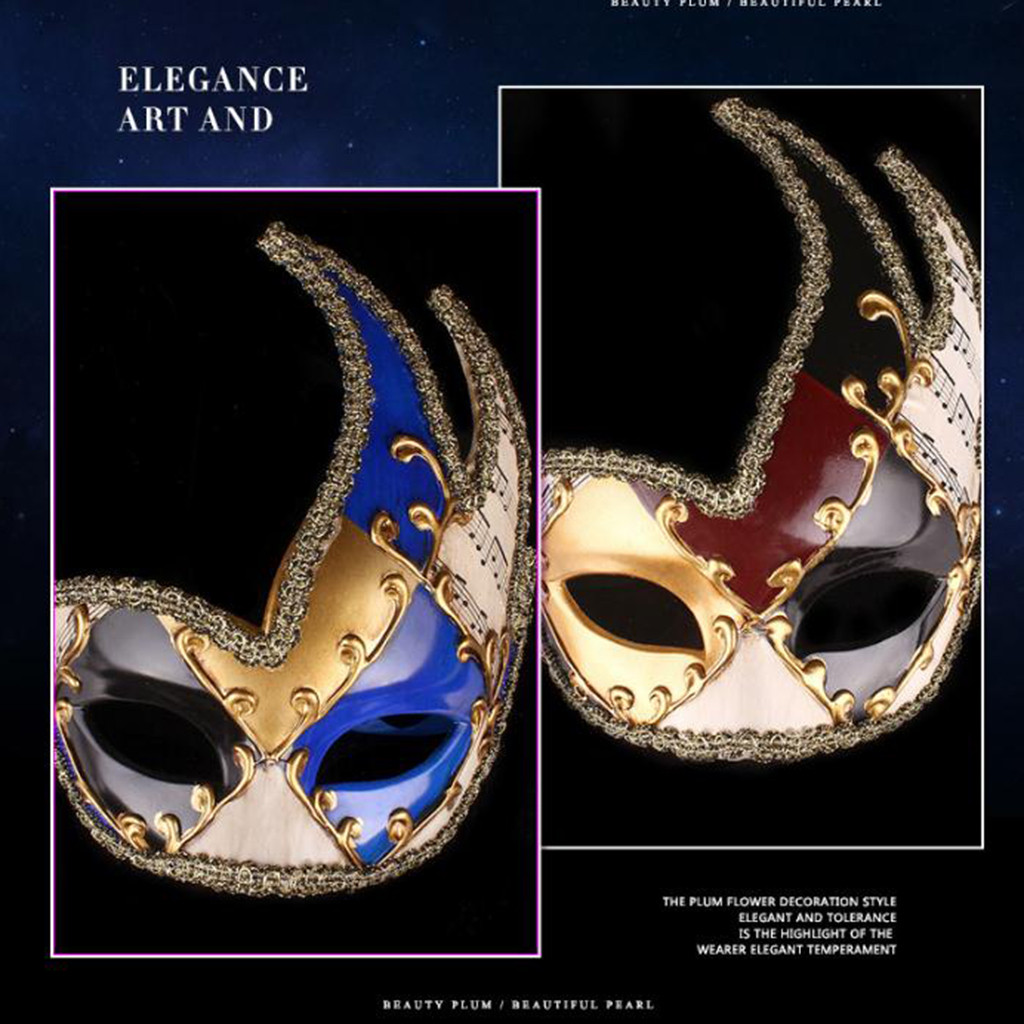 Men's Masquerade Mask Vintage Venetian Checkered M... – Grandado