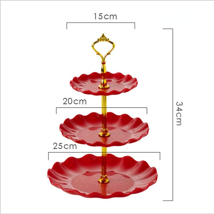 Plastic Fruit Plate Three-tier Food Storage Tray W... – Grandado