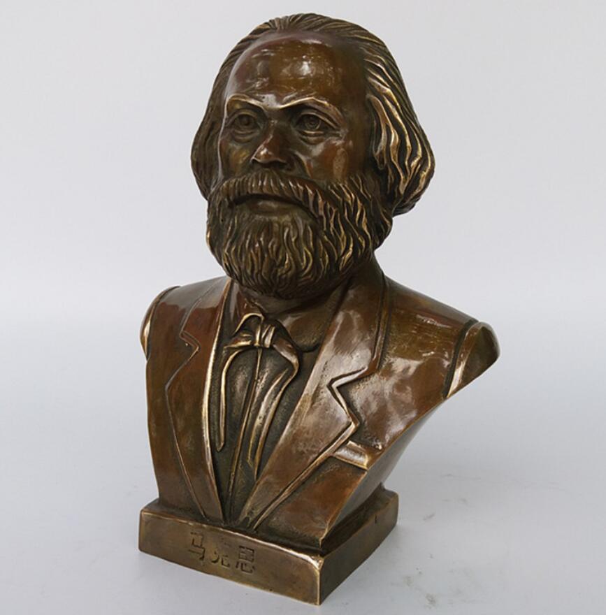 Bronze bust of Marx, great figure sculpture, handi... – Grandado