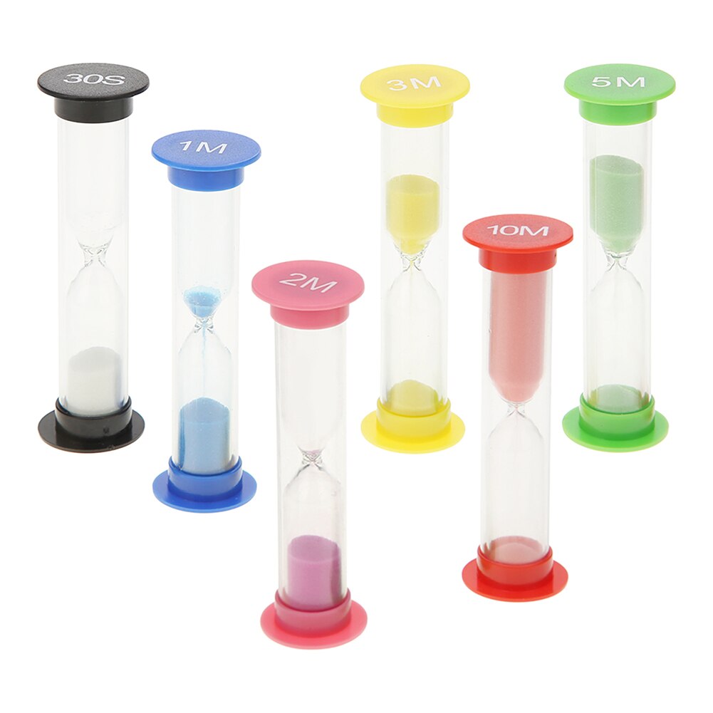 6 Stks/set Creatieve Plastic Zandlopers Zandloper ... – Vicedeal