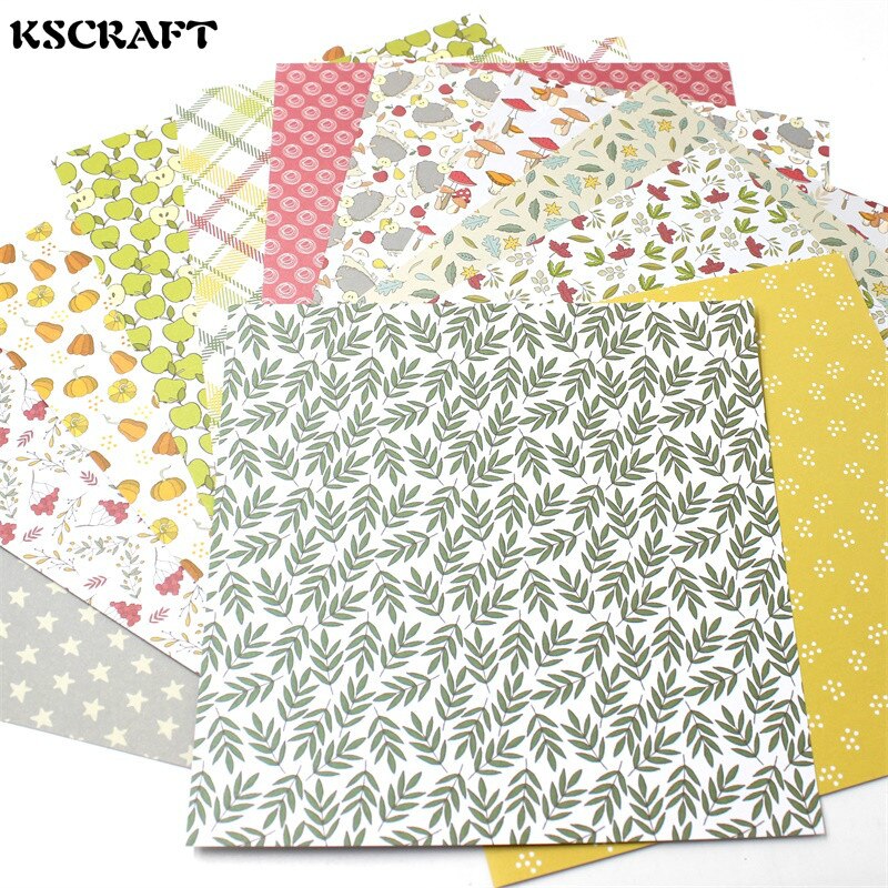 KSCRAFT 12pcs 6" Single-side Printed Autumn has co... – Vicedeal