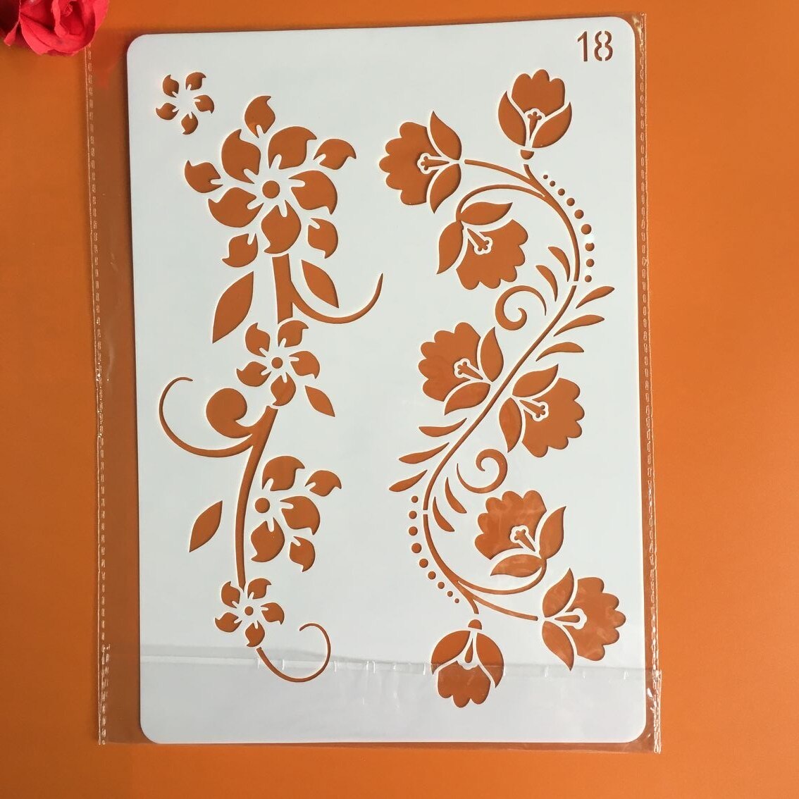 1Pcs Flower Border Lines A4 29cm Stencil For Paint... – Vicedeal