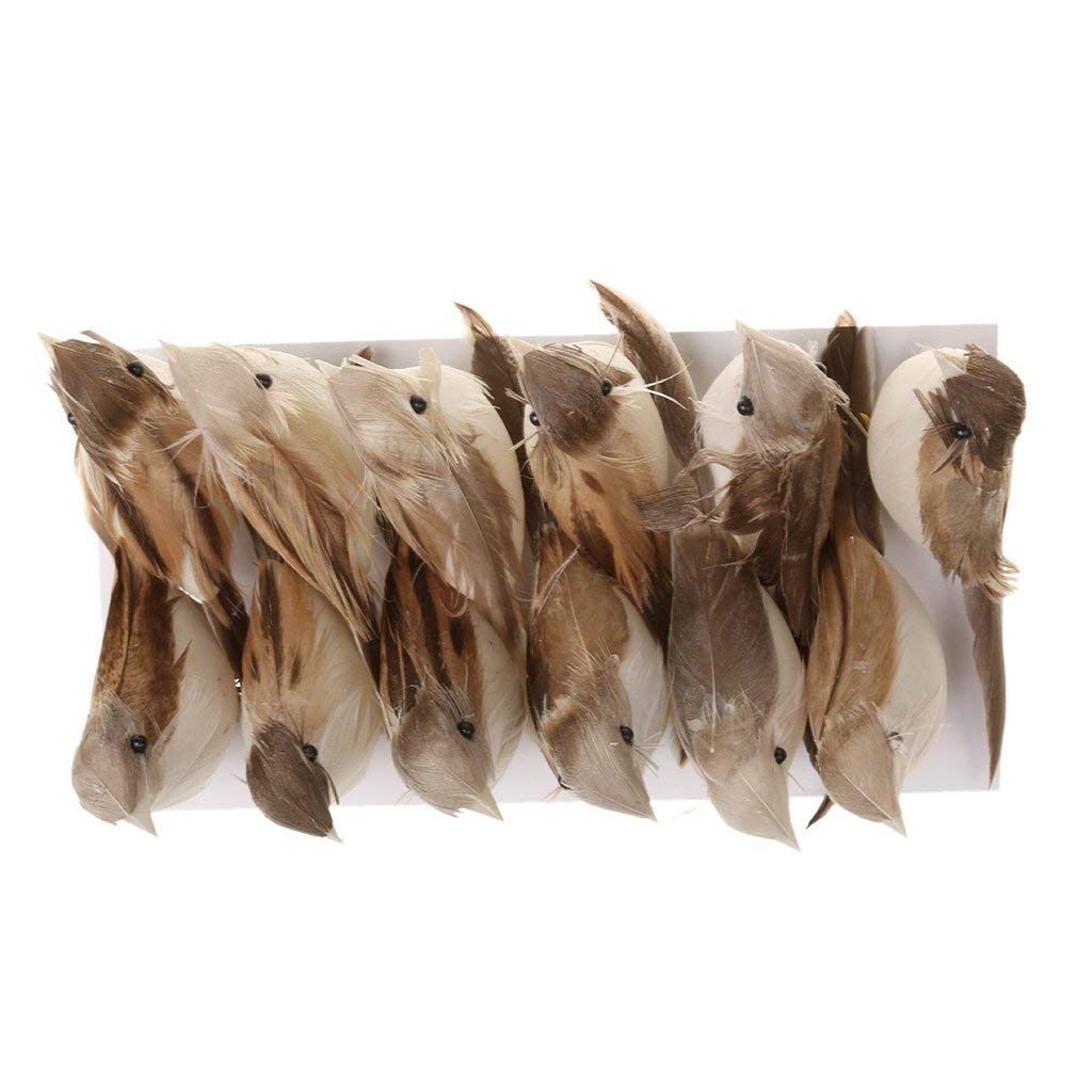 12Pcs Cute Small Artificial Feather Bird Christmas... – Grandado