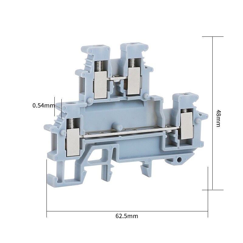 UKK3 DIN Rail Double Level Terminal Block 500V 25A... – Grandado