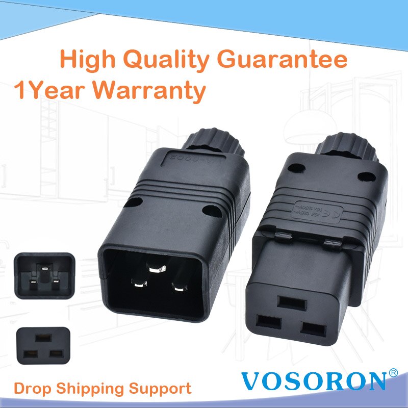 Female Male 16a 250v Ce Copper Iec320 C19 C20 Pdu Vicedeal