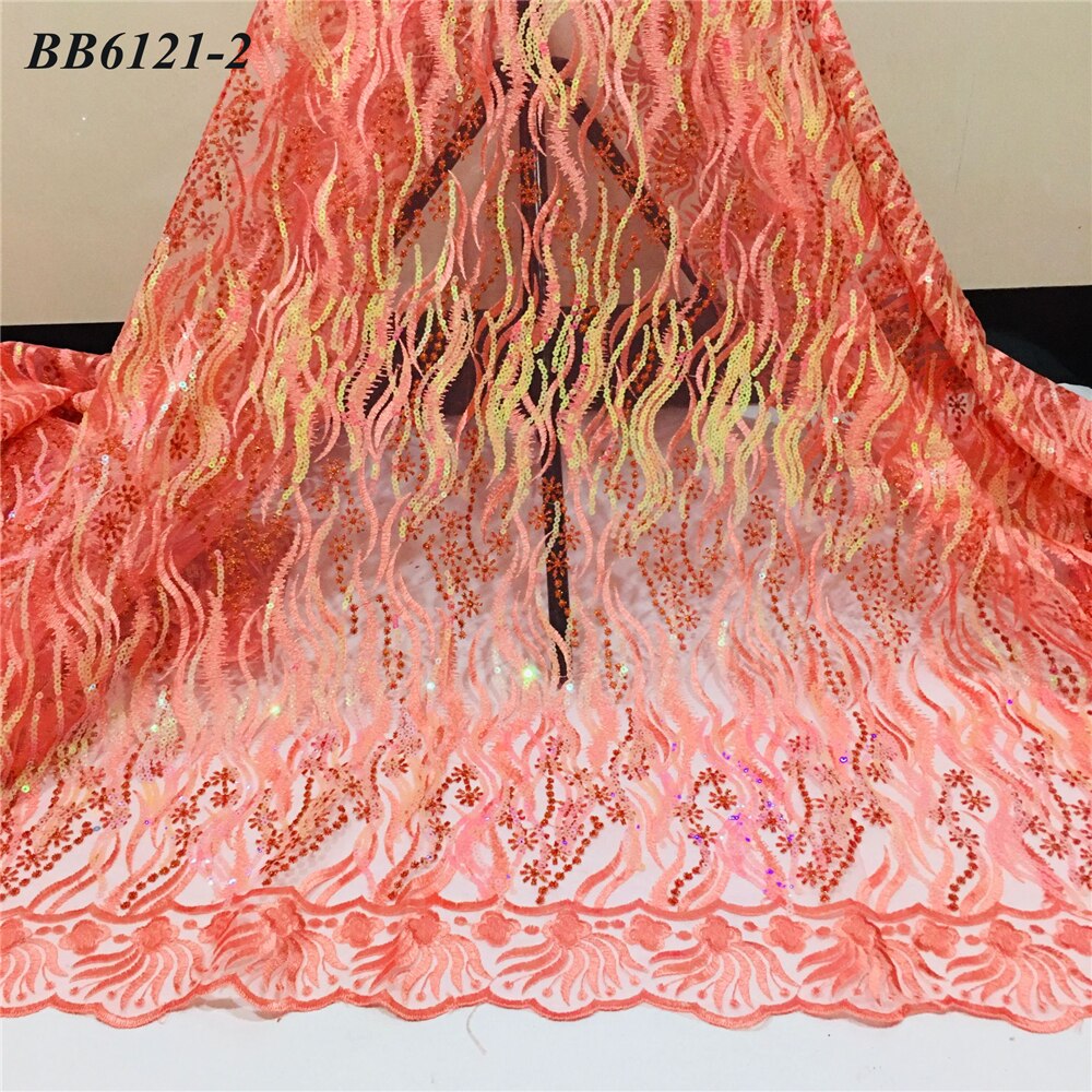 Pink transparent mesh embroidery sequins are 5 yar... – Grandado