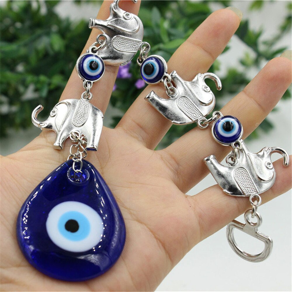 Turkish Blue Eyes Home Decoration Pendant 4PC Elep... – Grandado