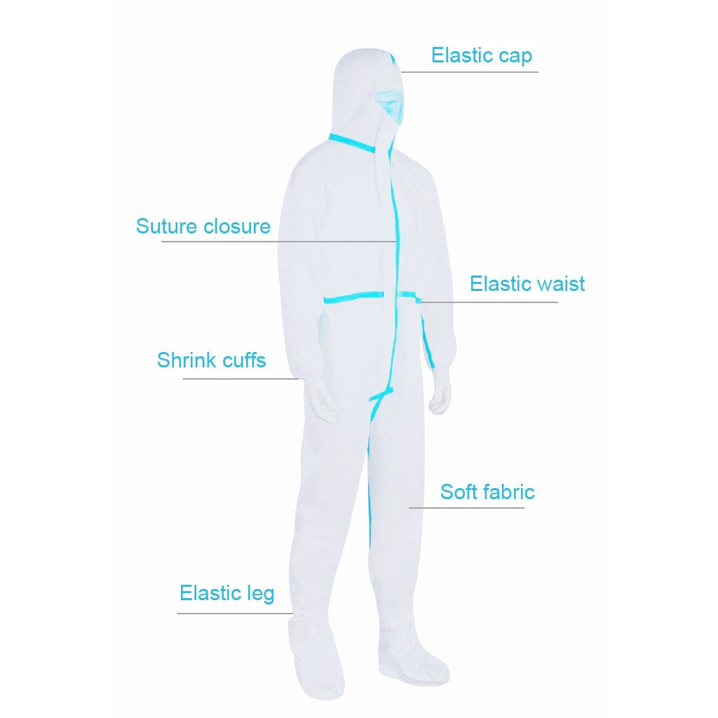 Disposable Coverall Gown Waterproof Jumpsuits Work... – Vicedeal