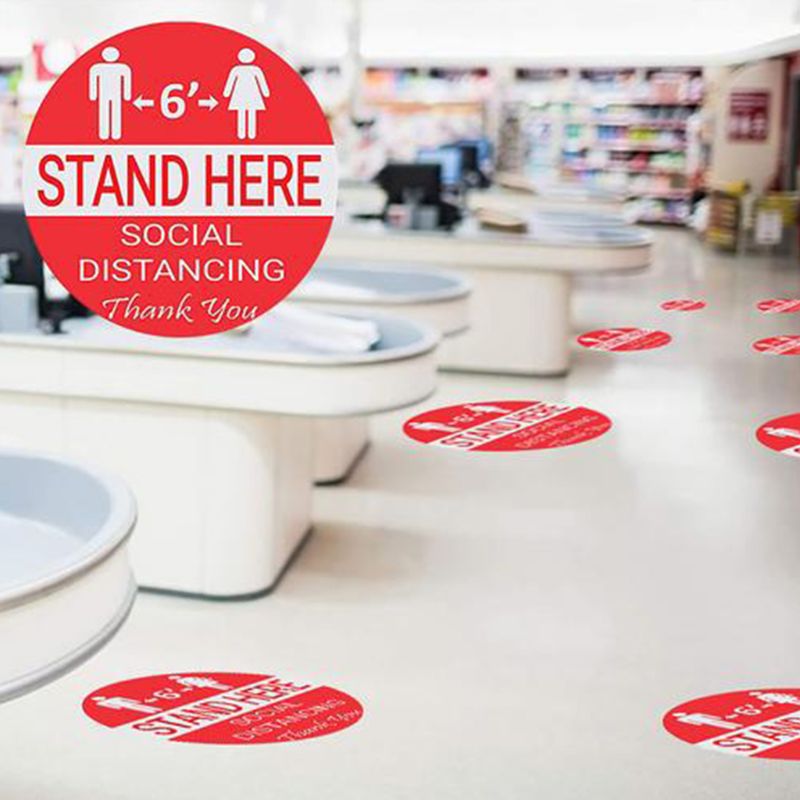 Social Distance Wait Here Stand Here Keep 6ft in B... – Vicedeal