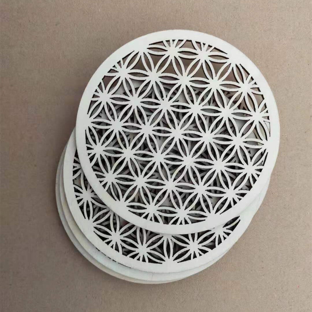 10pcs Life Flower Tea Cup Mats Wood Placemats Coas... – Grandado