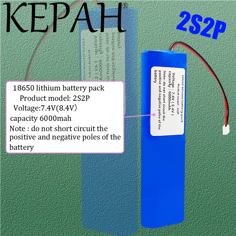 7.4v 18650-2S2P 6000mah lithium battery pack li-io... – Grandado