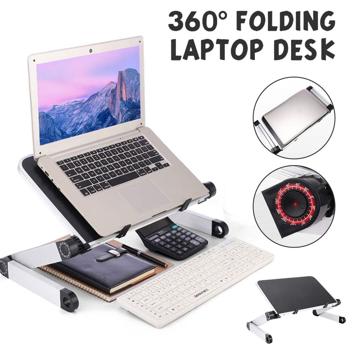 Portable Adjustable Aluminum Laptop Desk Stand Tab... – Grandado