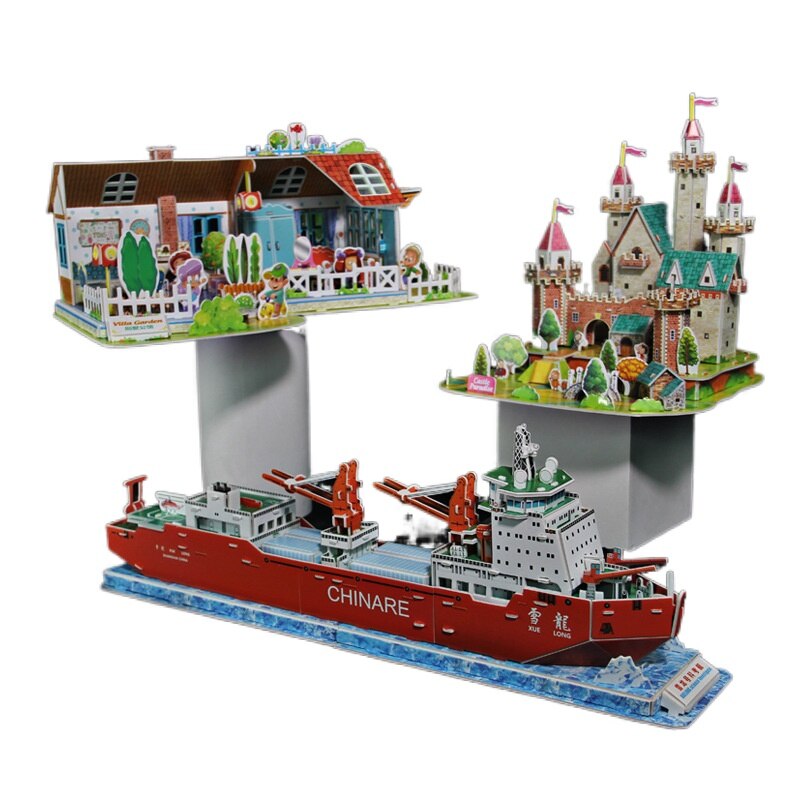 Paper-made DIY 3D Dimensional Jigsaw Puzzle Castle... – Vicedeal