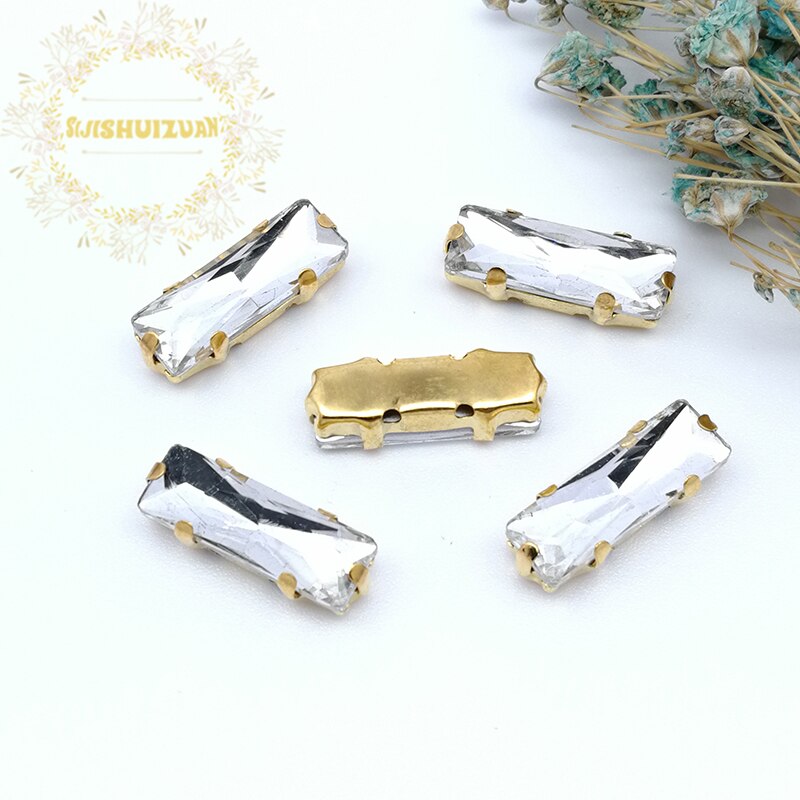 5*10 5*15 Witte Rechthoek Glas Crystal naaien stee... – Grandado