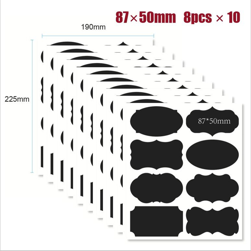 10sheets/80pcs Chalkboard Sticker Mason Jar Craft ... – Vicedeal