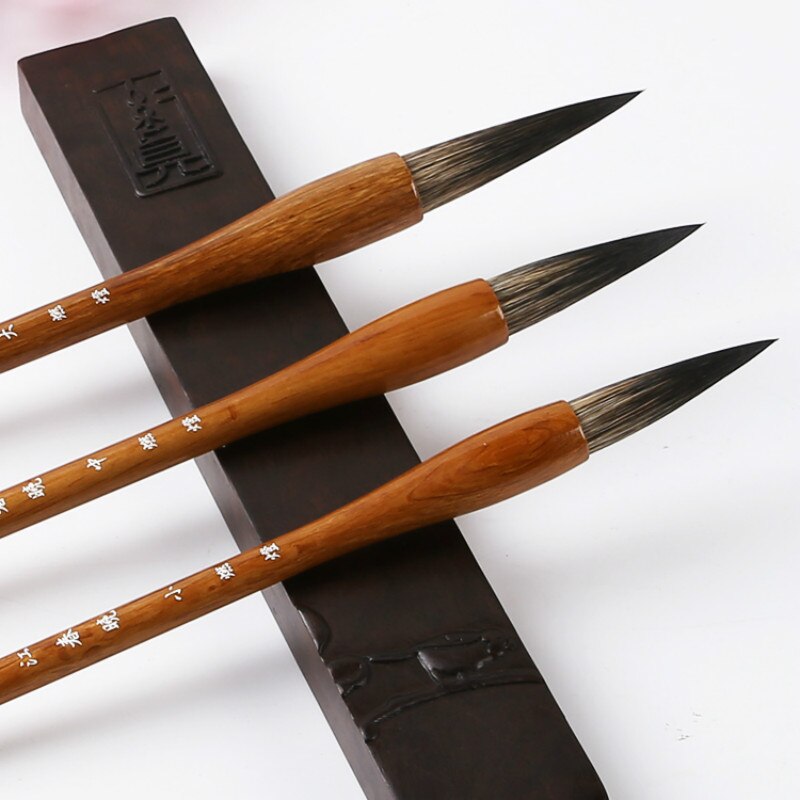 3pcs Calligraphy Brush Caligrafia Chinese Weasel H... – Vicedeal