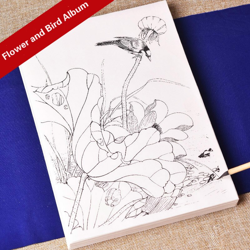 Flower Bird Tracing Drawing Manuscript Line Drawin... – Vicedeal
