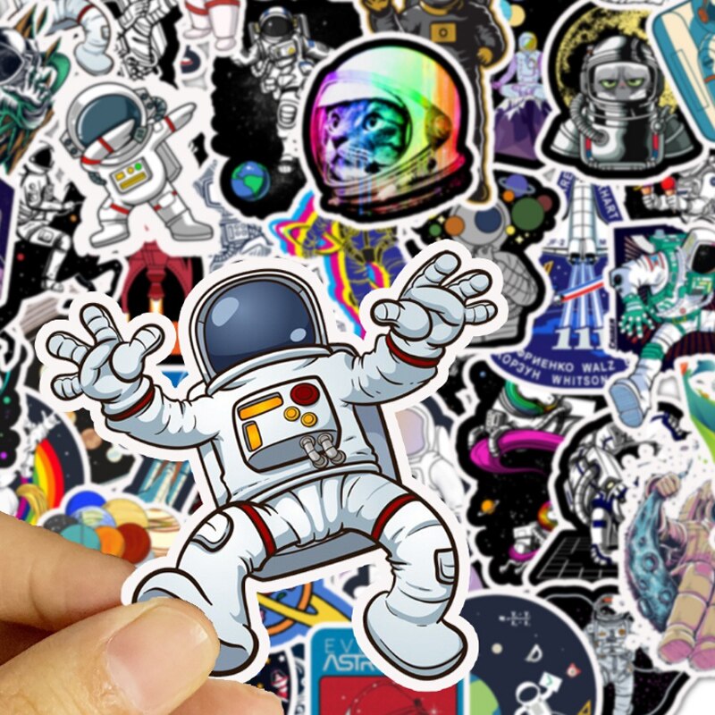 50Pcs Outer Space Astronaut Stickers For Suitcase ... – Grandado